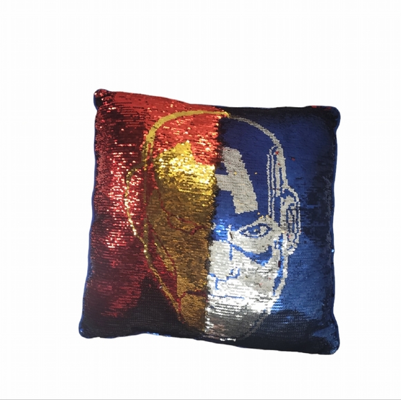 Marvel | Accents | Avengers Marvel Reversible Sequin Pillow Iron Man ...